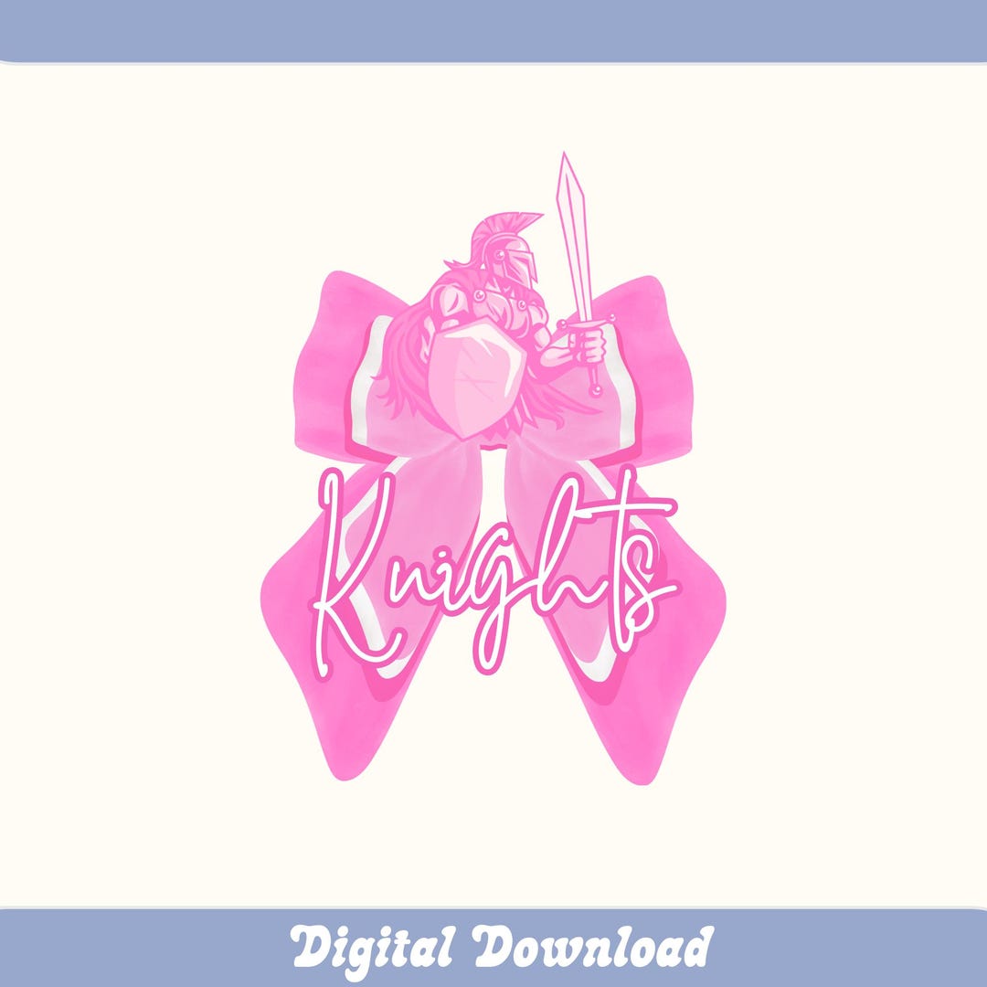 Pink Mascot Png, Preppy Knights Png, Go Knights, Sublimation, Faux ...