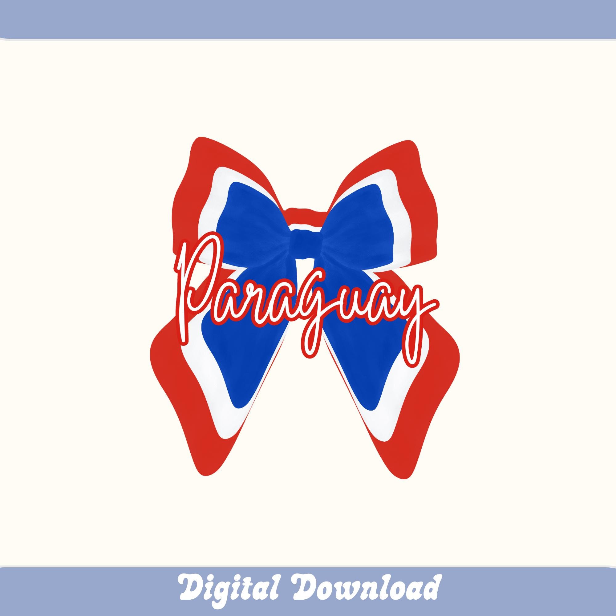 Paraguay Bow Png, Paraguay T-shirt, Hispanic Heritage, Sublimation ...
