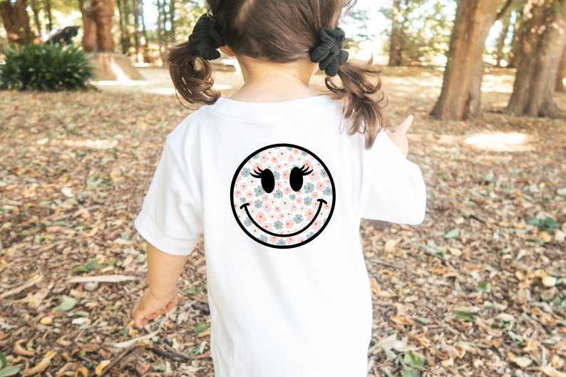 Preppy Smile Face Png, Flower Face Png, Groovy Smile Face Png Bundle ...