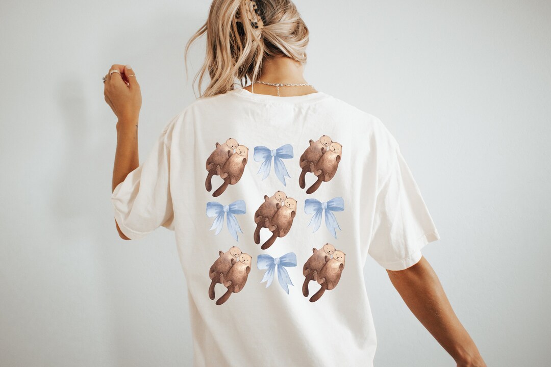 Coquette Preppy Otter Png, Cute Coquette Summer Sublimation Kids, Otter ...