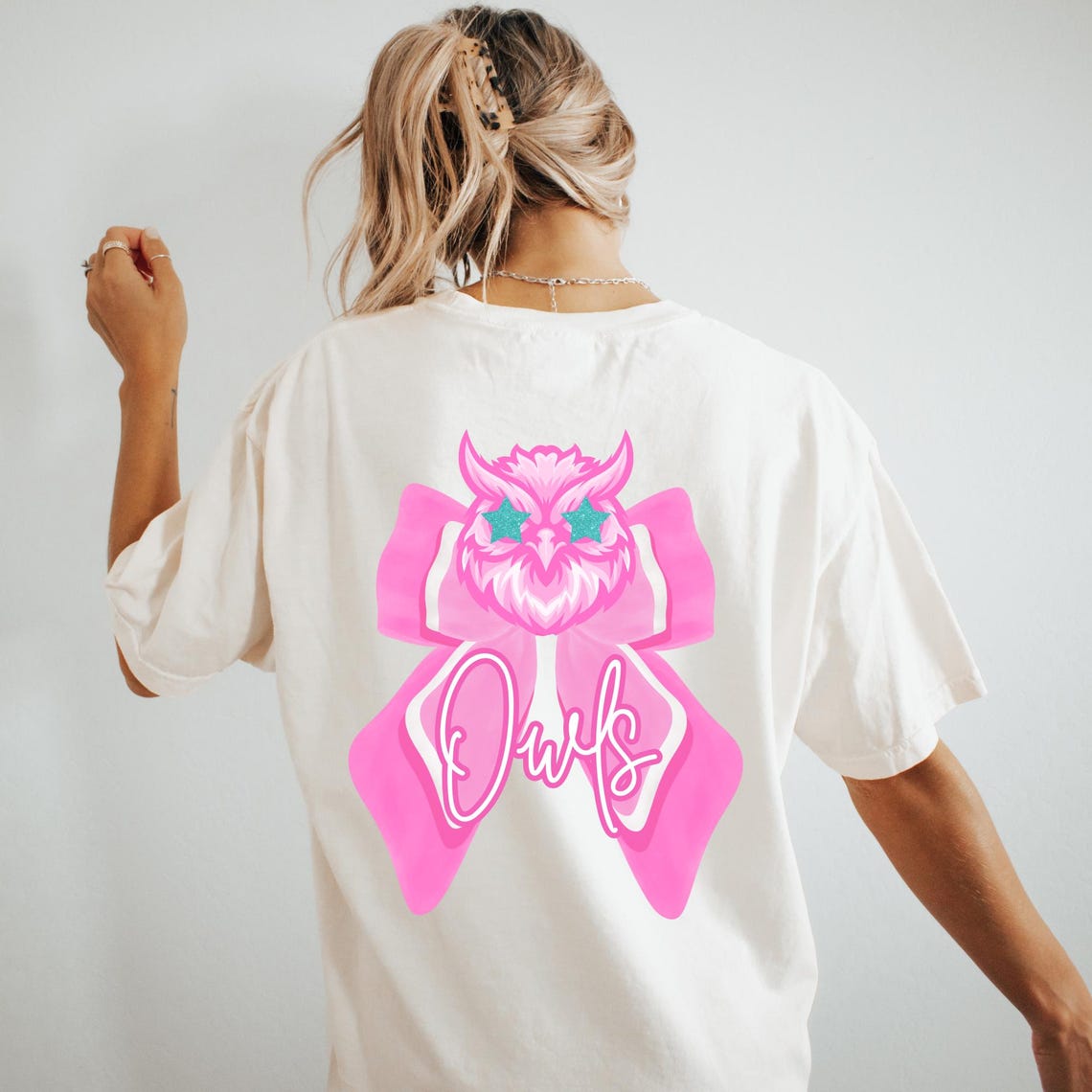 Preppy Pink Owl Png, Owls Pride Png, Go Owls, Sublimation, Faux Glitter ...