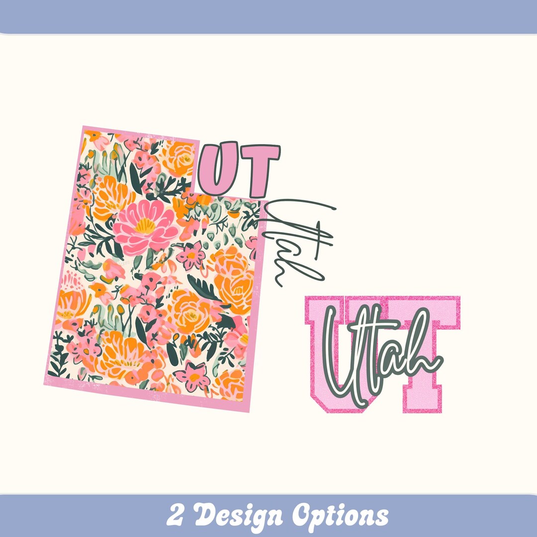 Utah State Png, Coquette State, Preppy, Utah Kids, Varsity Utah, Floral ...