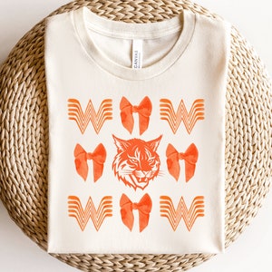 Coquette Wildcat Mascot Png Bundle, Preppy, Texas Mascot Sublimation ...