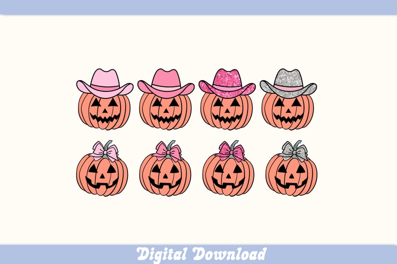 Glitter Jack O Lantern Png Bundle, Halloween Jack O Lantern Pink ...