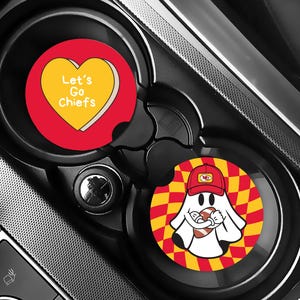 Football Team Car Coaster Designs, Trendy Football Coaster, Red ...