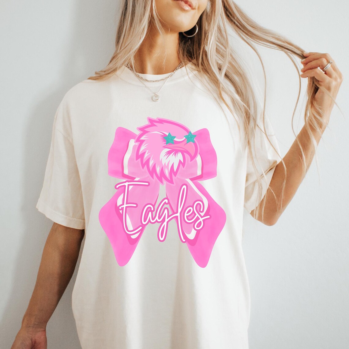 Preppy Pink Eagle Png, Preppy Eagles Png, Go Eagles, Sublimation, Faux ...