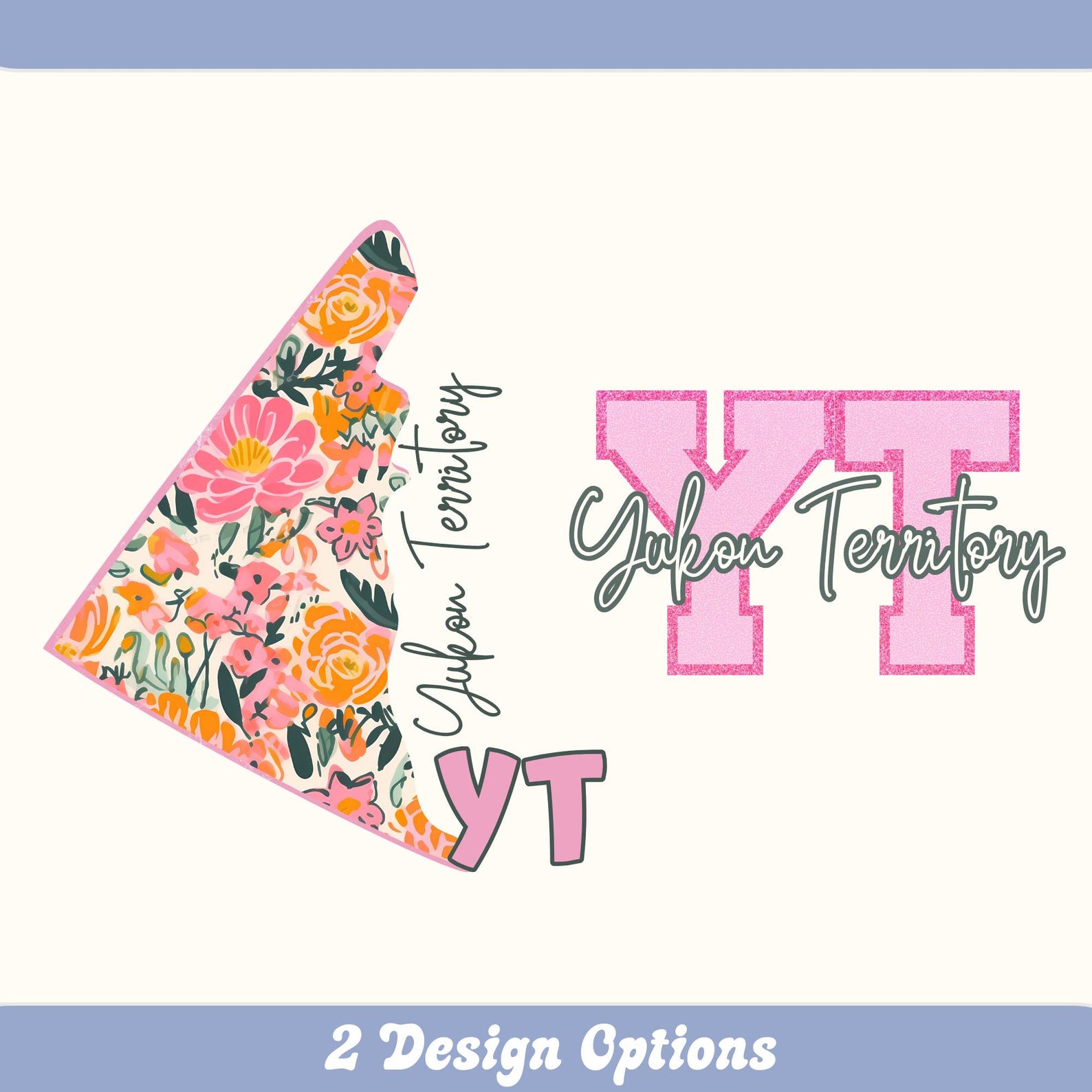 Preppy Yukon Png, Floral Yukon Map, Sublimation, Preppy Yukon Canada ...