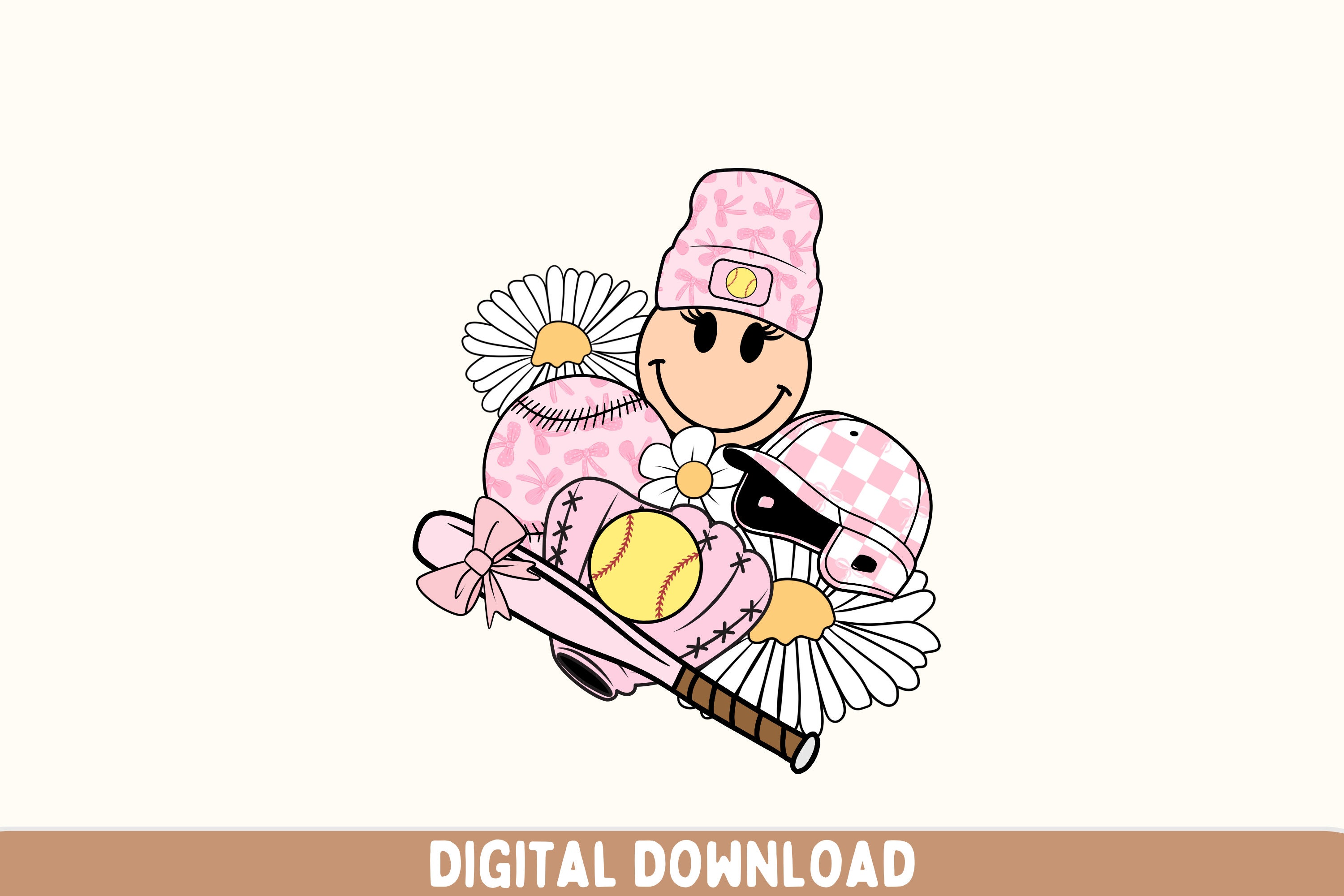 Preppy Softball Coquette Png, Pink Softball Png, Softball Mama Png ...