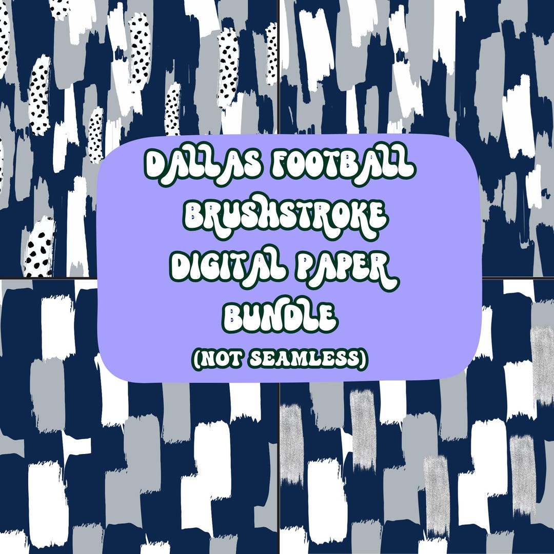 Dallas Football Digital Paper, Dallas Pattern, Preppy Brushstroke Png ...