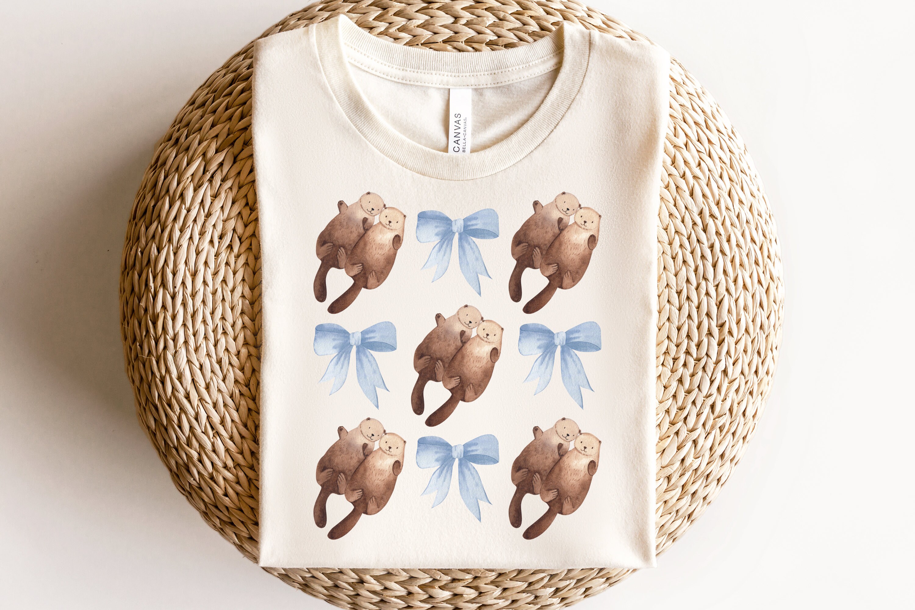 Coquette Preppy Otter Png, Cute Coquette Summer Sublimation Kids, Otter ...