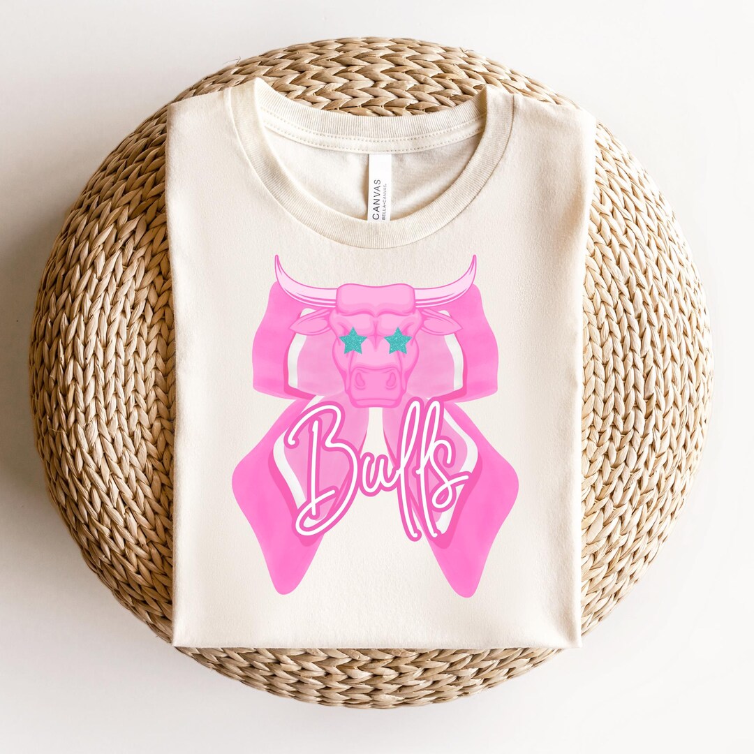 Preppy Pink Bull Png, Preppy Bulls Png, Go Bulls, Sublimation, Faux ...