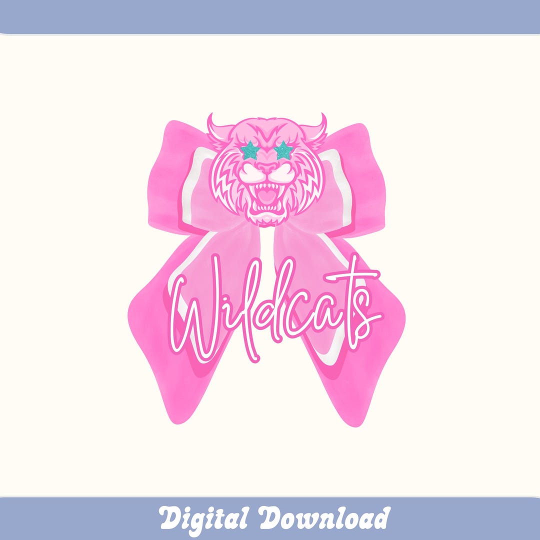 Preppy Pink Wildcat Png, Preppy Wildcats Png, Go Wildcats, Sublimation ...
