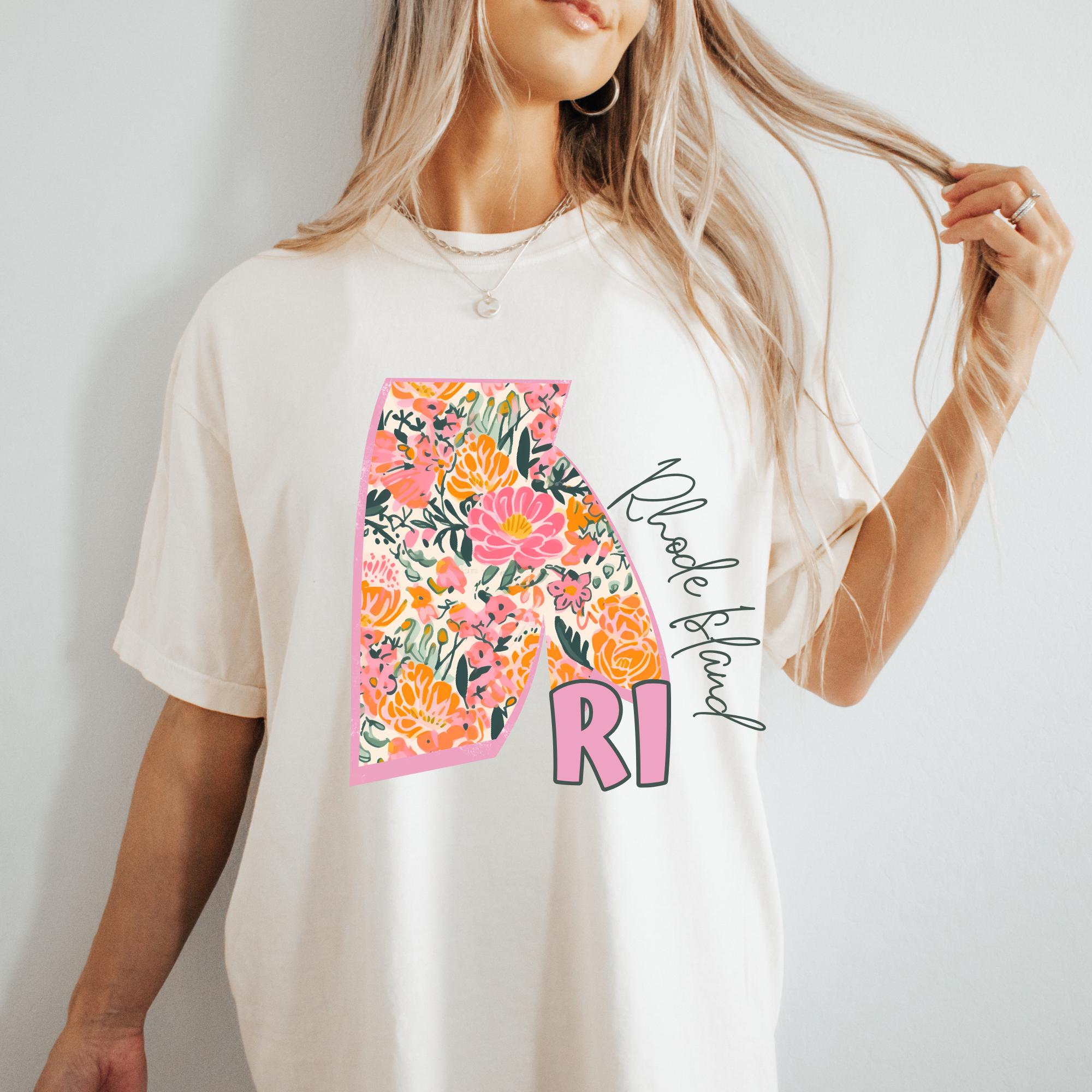 Preppy Rhode Island Png, Coquette State, Varsity Rhode Island, Floral ...