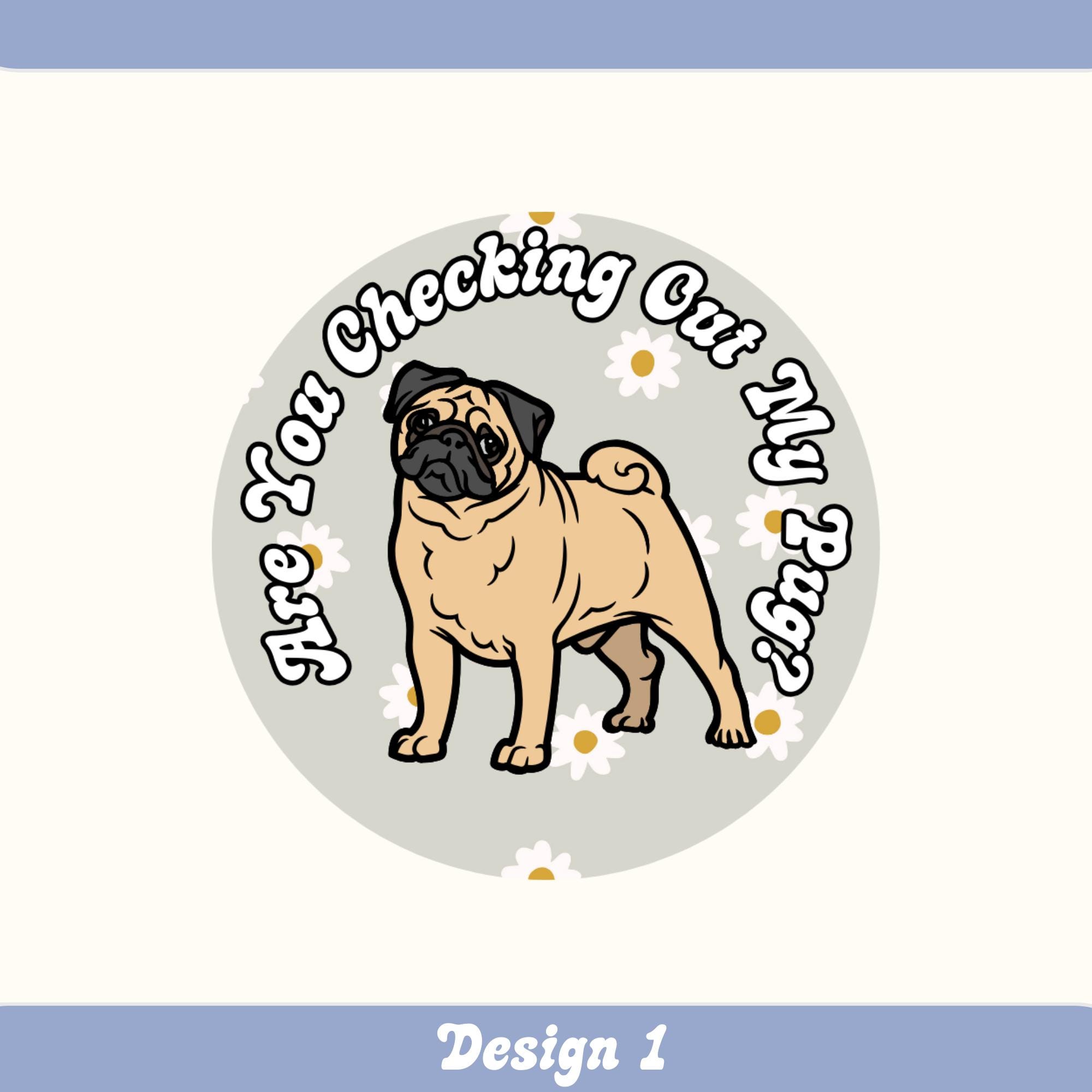 Cute Pug Car Coster Designs Png, Retro Car Coaster Bundle, Floral Car ...