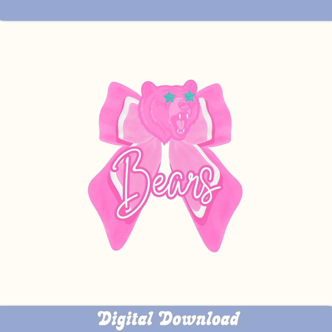 Preppy Pink Mascot Png, Preppy Bears Png, Go Bears, Sublimation, Faux ...