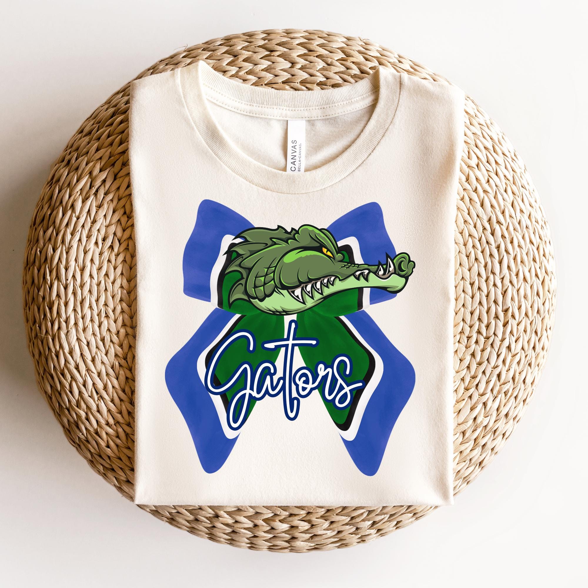 Preppy Gators Mascot Png, Blue and Green Gators Png, Coquette Mascot ...
