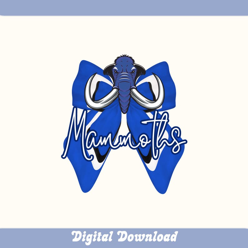 Retro Mammoths Png, Coquette Mammoth Mascot Png, Lets Go Mammoths ...