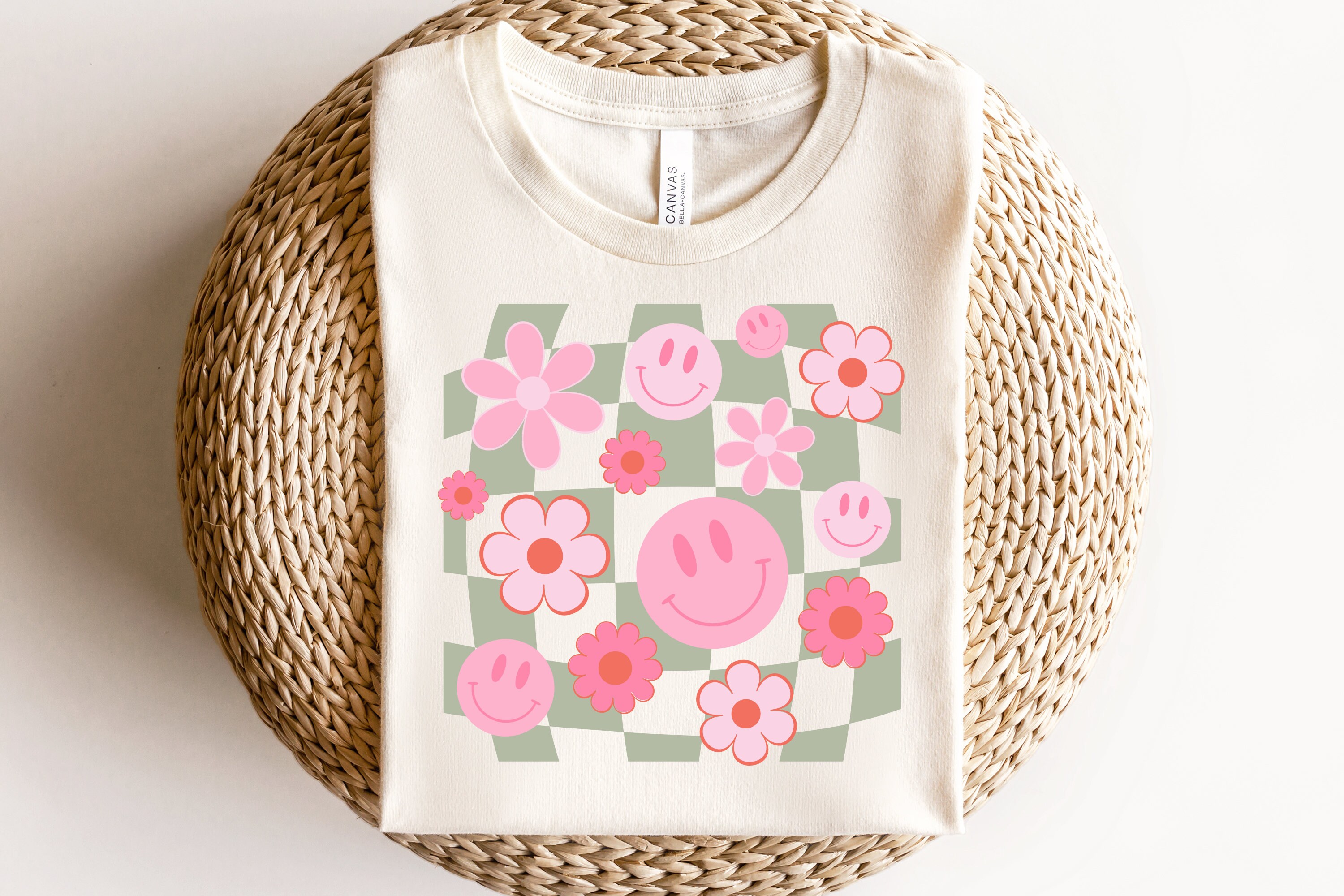 Checkered Daisy Flower Svg Bundle, Groovy Daisy Bundle, Psychedelic ...