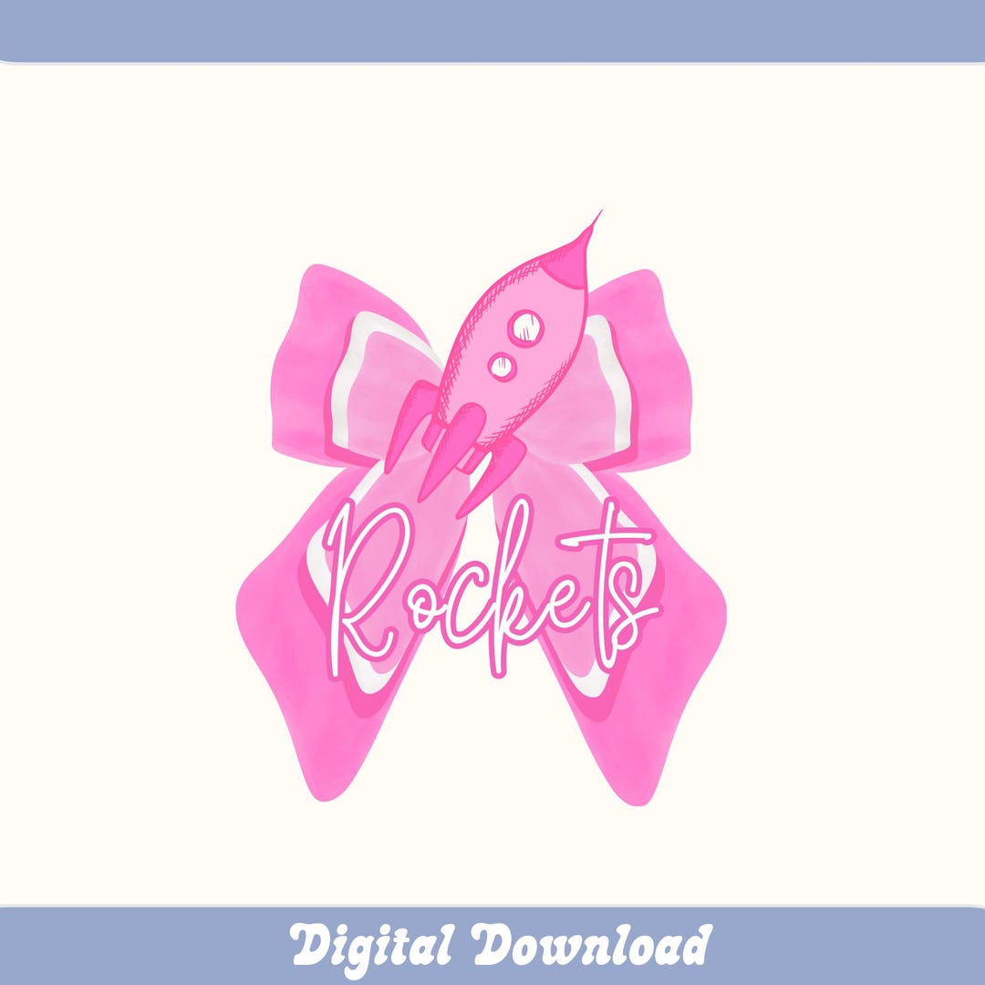 Preppy Pink Rocket Png, Preppy Rockets Png, Go Rockets, DFT ...