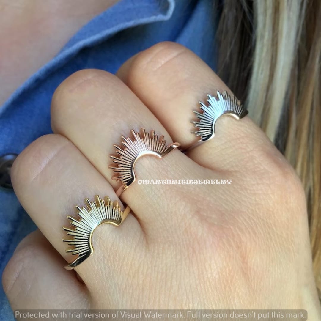 Sun Ring SYMBOL of Brightsun Ring Rising Sun Ring Gold - Etsy