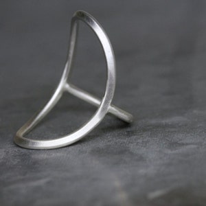 Sterling Silver Open Oval Ring ,oval Ring ,large Oval Ring, Open Oval ...