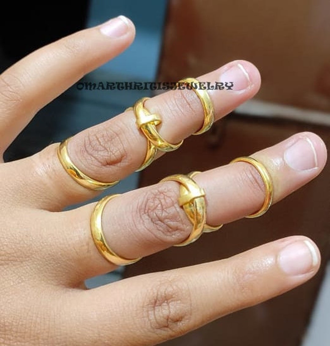 Attached Adjustable Swan Silver Splint Rings Combination Splint Double ...