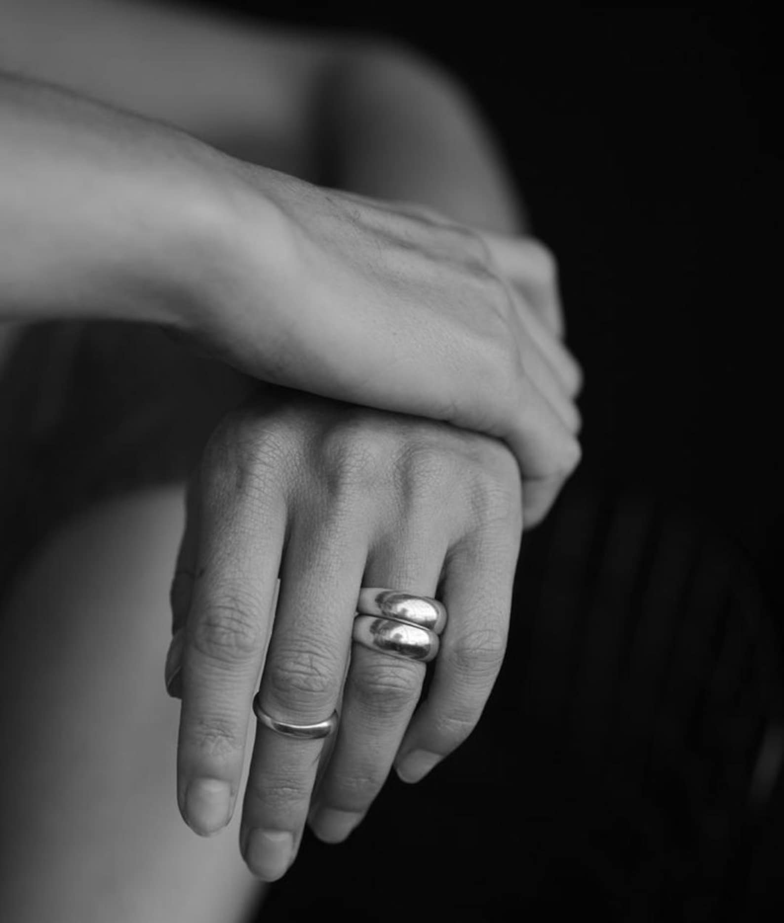 925 Silver Dome Ring, Dome Band Ring, Statement Ring, Crescent Dome ...