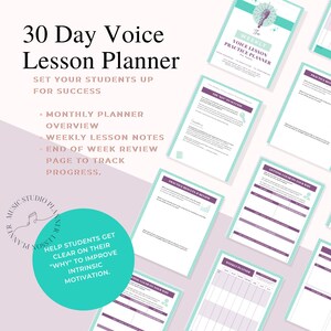 Monthly Voice Lesson Practice Planner for Teens - Etsy