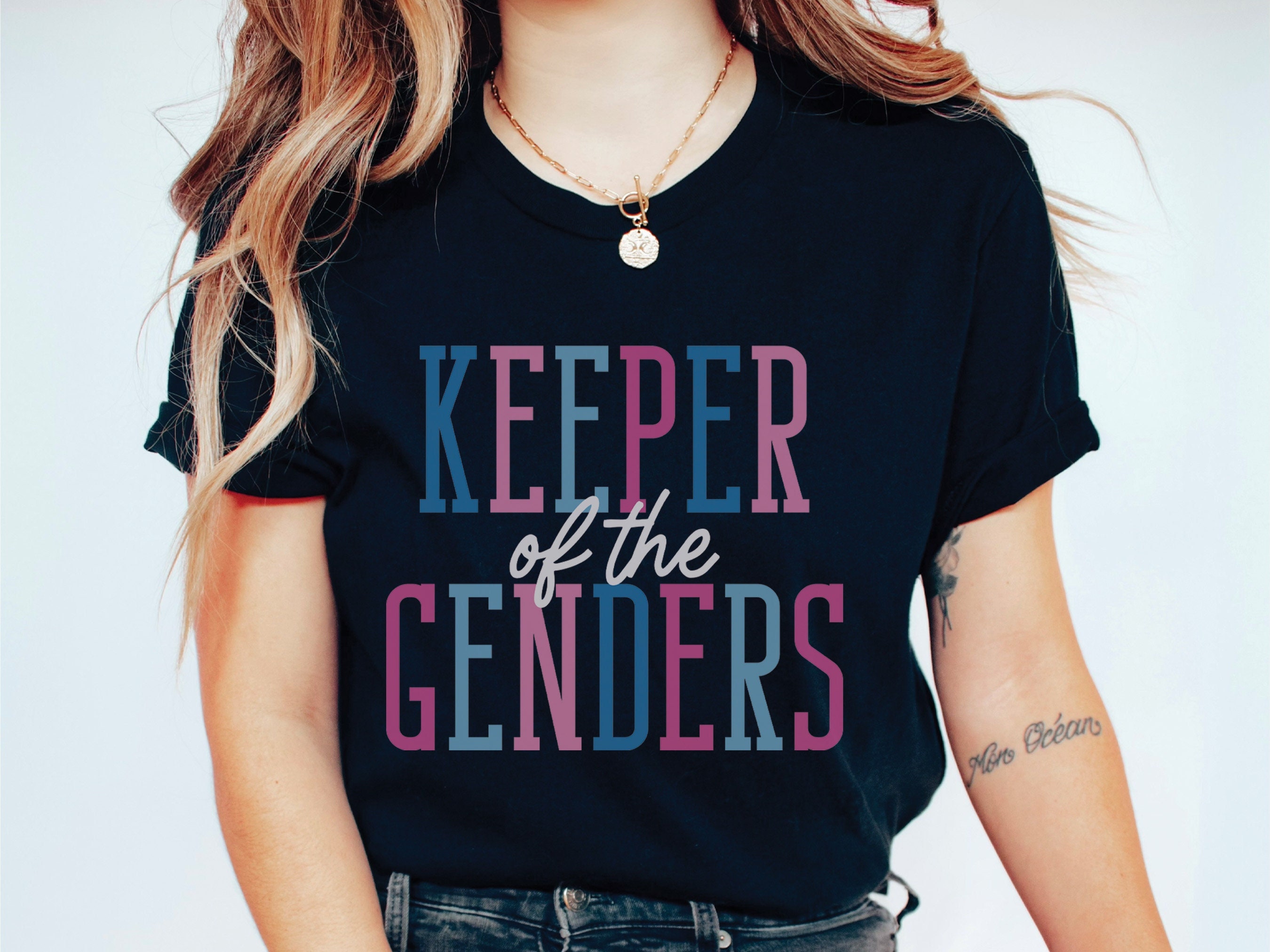 Twins Gender Reveal Keeper of the Genders Shirt, Twins Gender Reveal ...