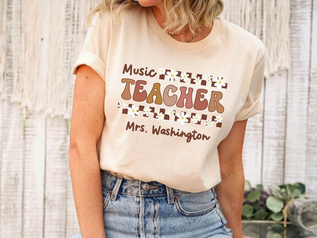 Custom Music Teacher Shirt, Personalized Music Teacher Tshirt, Music ...