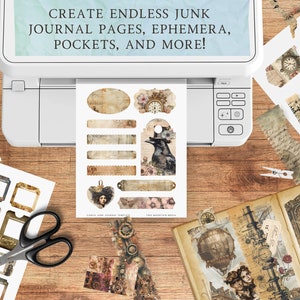 Vintage Junk Journal Template Bundle | Editable Canva Template | Canva ...