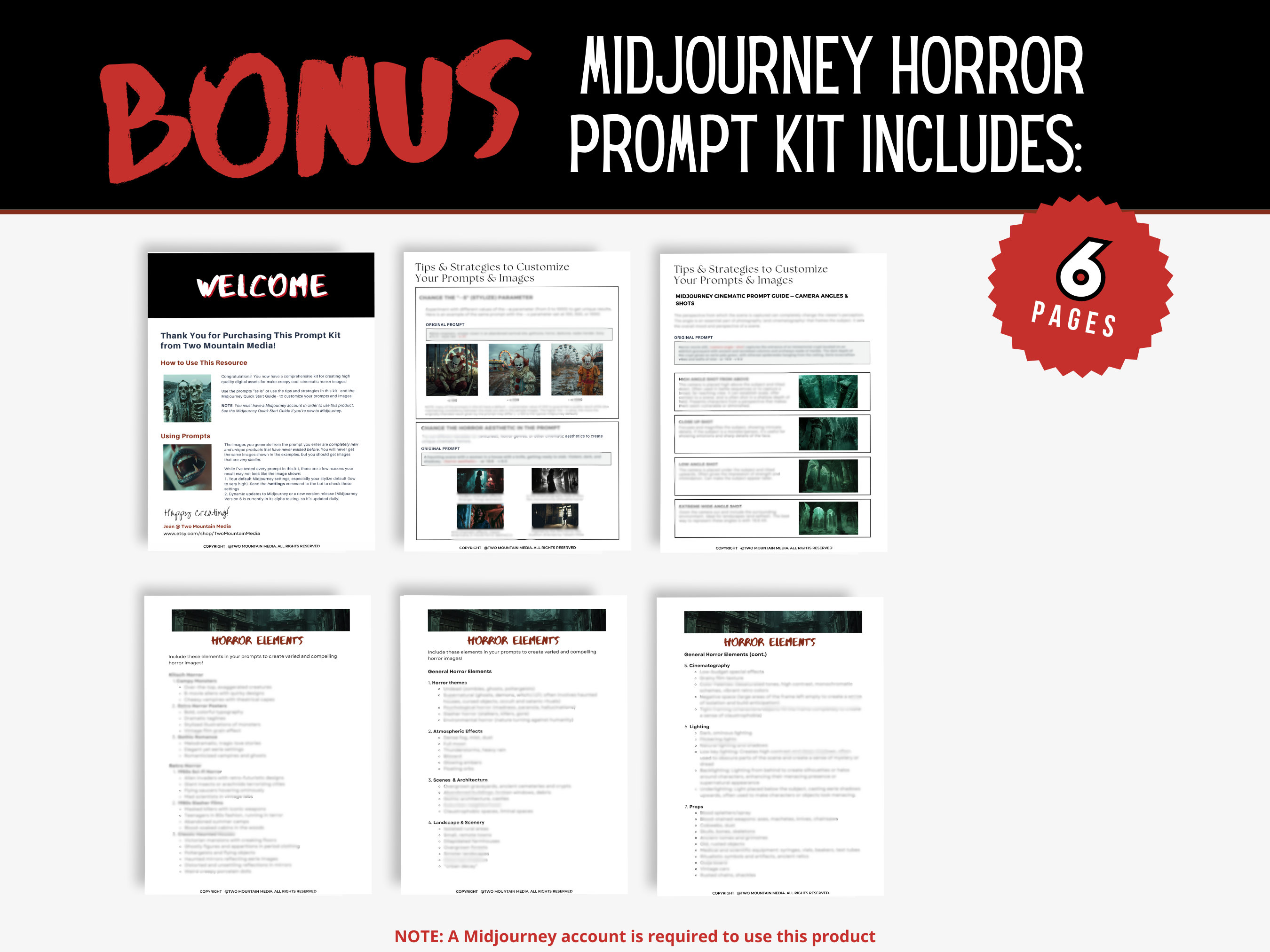 18 Cinematic Horror Pngs AI Art Digital Art BONUS Scary Midjourney ...