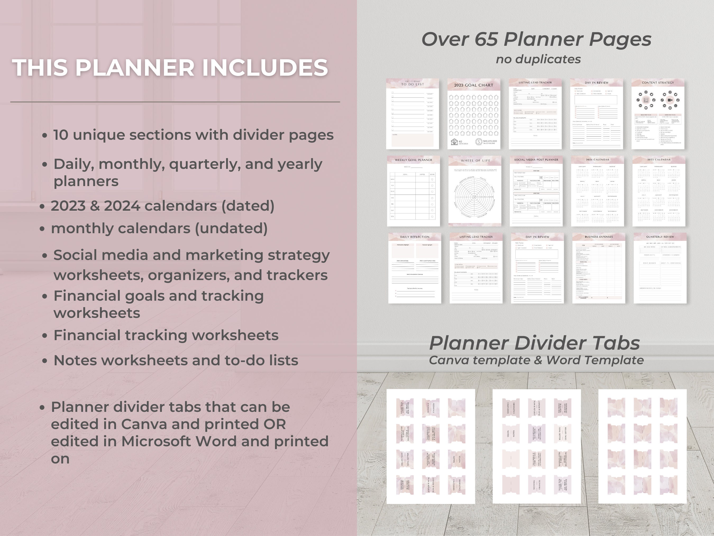 Real Estate Agent Planner Printable Planner Bundle Planner for Realtors ...