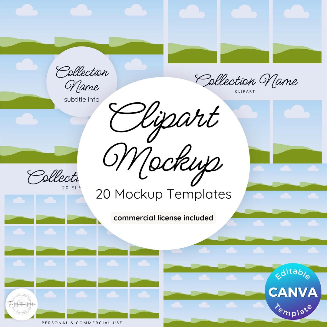 Clipart Mockup Templates: Editable Canva Frames (digital Download) - Etsy