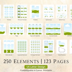 Vintage Junk Journal Template Bundle | Editable Canva Template | Canva ...