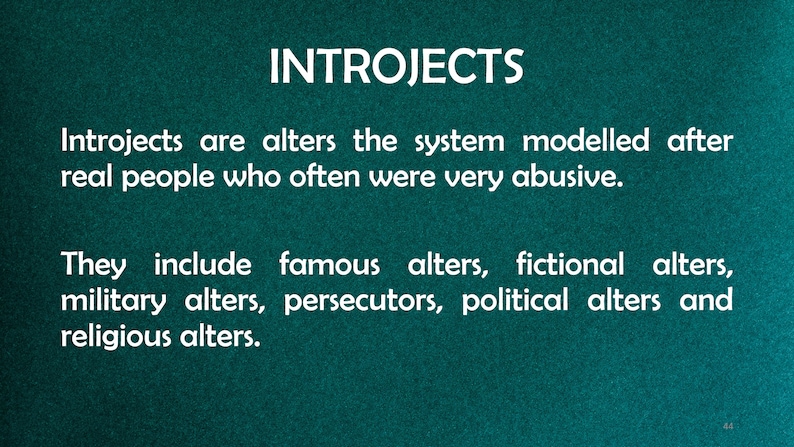 41 Types of Alters in Dissociative Identity Disorder - A Booklet ...