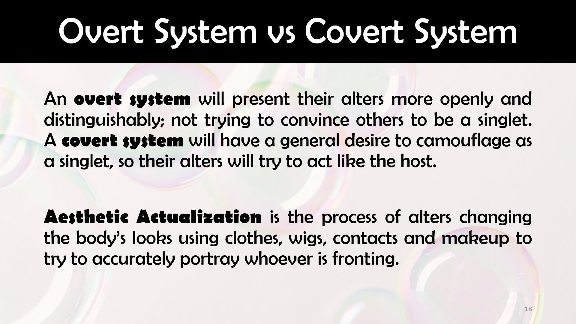 41 Types of Alters in Dissociative Identity Disorder - A Booklet ...