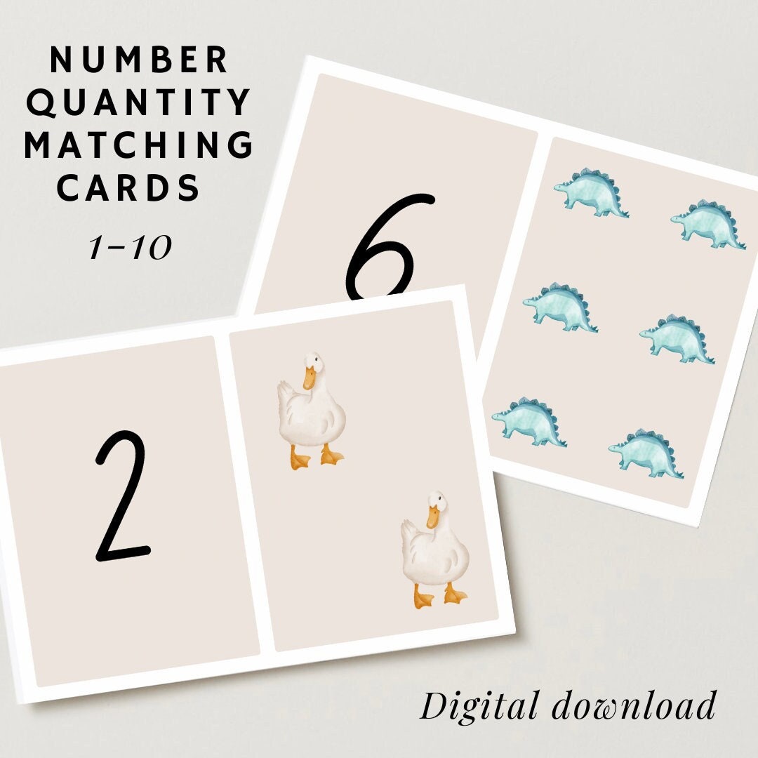 Number Quantity Matching Cards 1-10 / Reception Maths / Home Learning ...