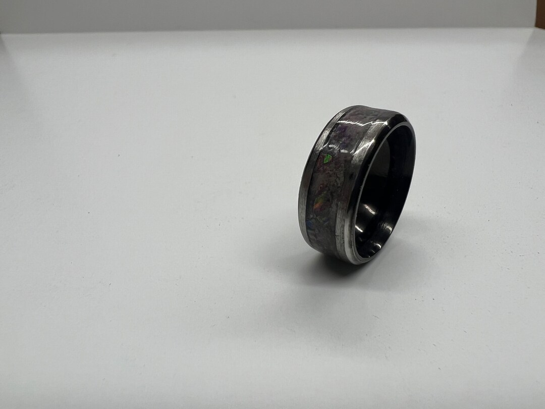 Blue and White Glow in the Dark Ring / Ring / Wedding Band / Glow Ring ...