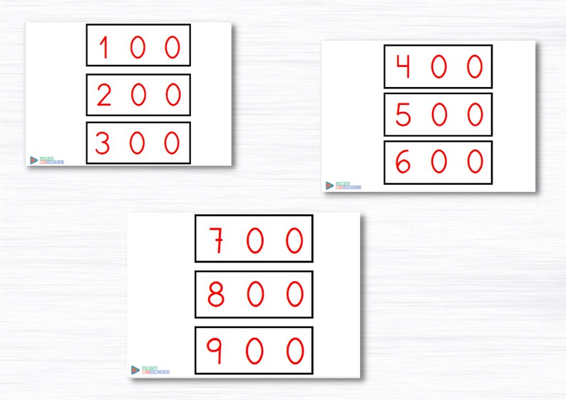 Montessori Number Cards, Montessori Large Number Cards, Printable Math ...