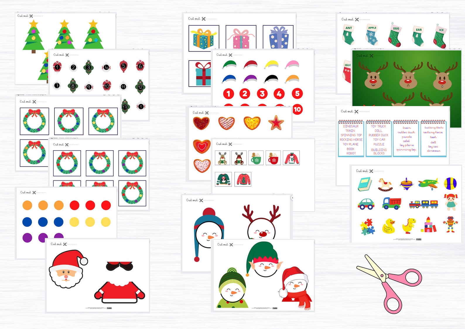 Christmas Busy Book Printable, Christmas Busy Binder, Preschool Busy ...
