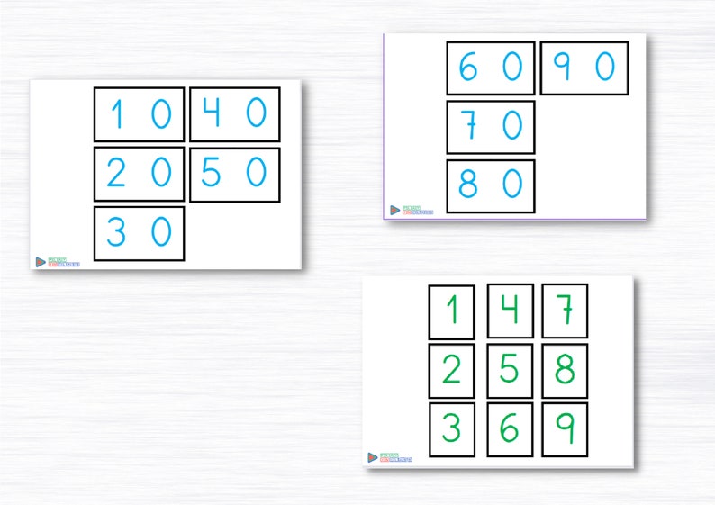 Montessori Number Cards, Montessori Large Number Cards, Printable Math ...