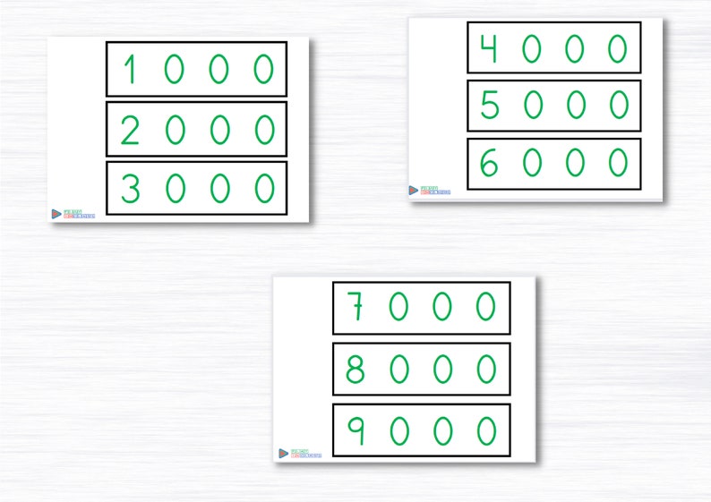 Montessori Number Cards, Montessori Large Number Cards, Printable Math ...