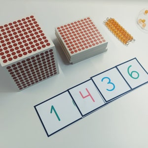 Montessori Number Cards, Montessori Large Number Cards, Printable Math ...