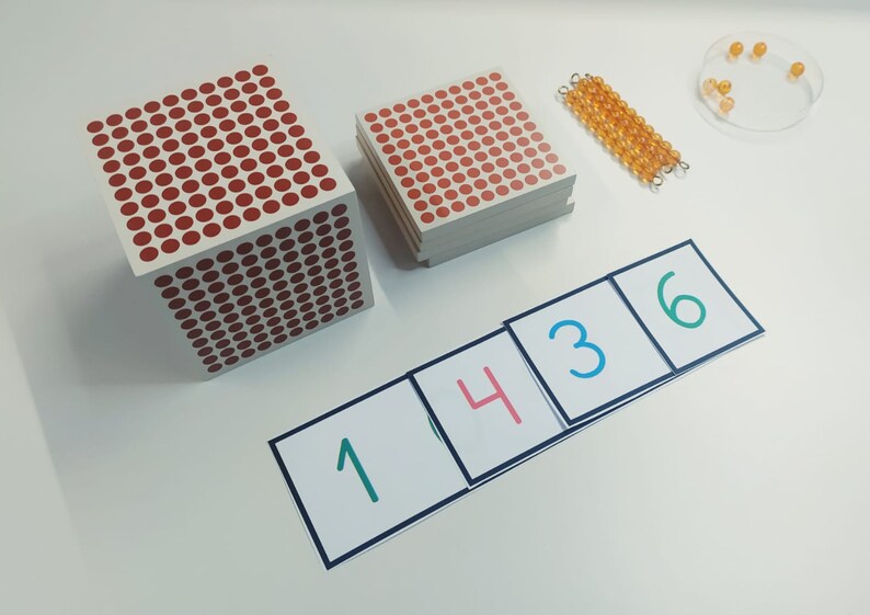 Montessori Number Cards, Montessori Large Number Cards, Printable Math ...