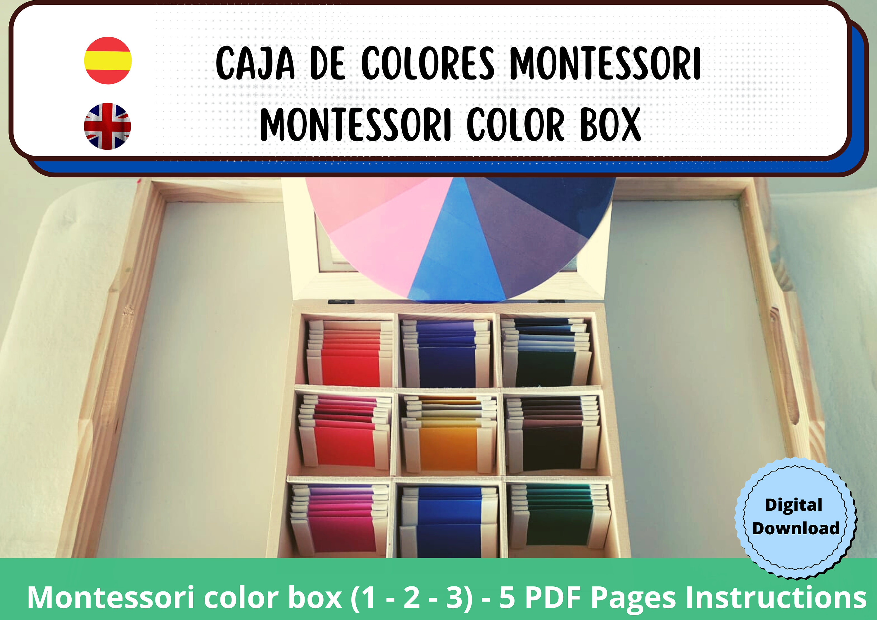 Montessori Color Tablets, Printable Homeschool Download,preschool ...