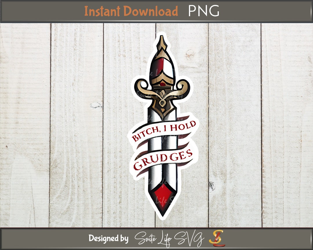 I Hold Grudges Dagger PNG, Knige Tattoo, Dark Aesthetic Dagger PNG ...