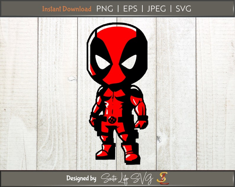 Baby Deadpool SVG Chibi Superhero Print File PNG Print Svg - Etsy