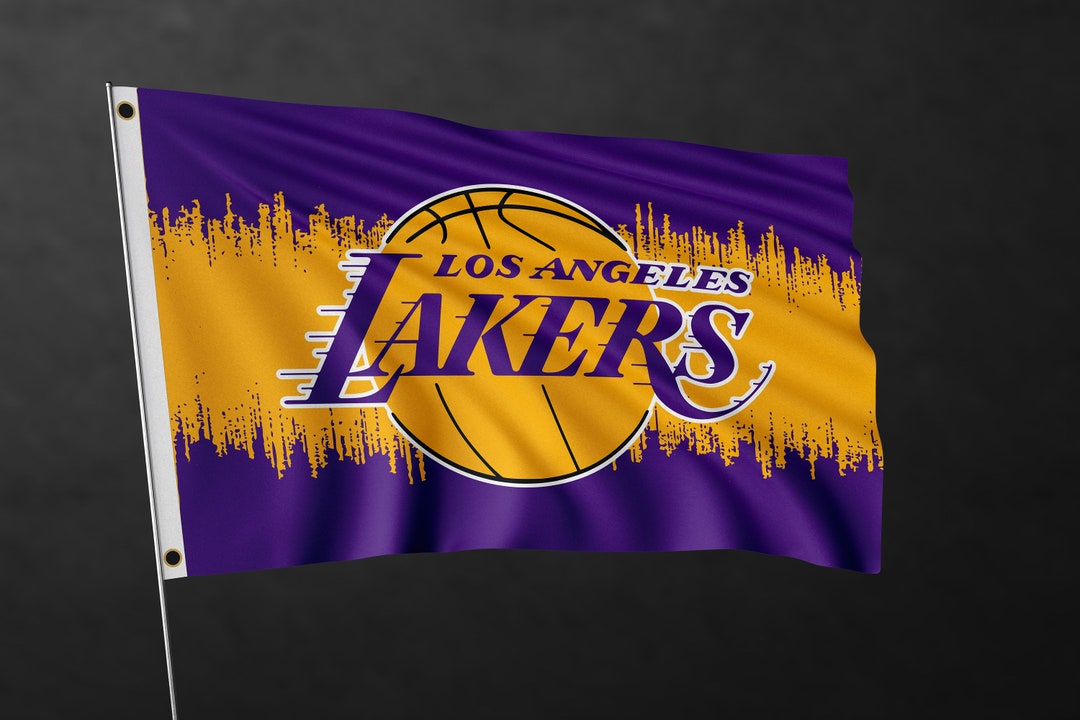 Los Angeles Lakers Flag Banner | Home Decor | Wall Decor | Outdoor ...