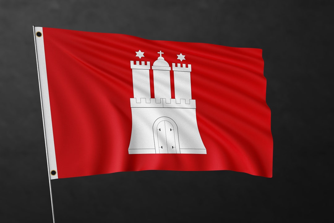 Hamburg Flag Banner | Germany Region Flags | High Quality Materials - Etsy